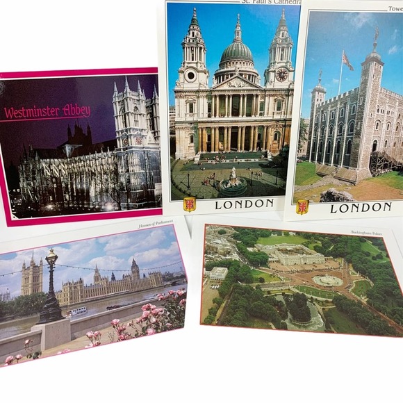 Vintage | Office | Vintage London Postcards Set Of 5 Souvenir Landmarks ...